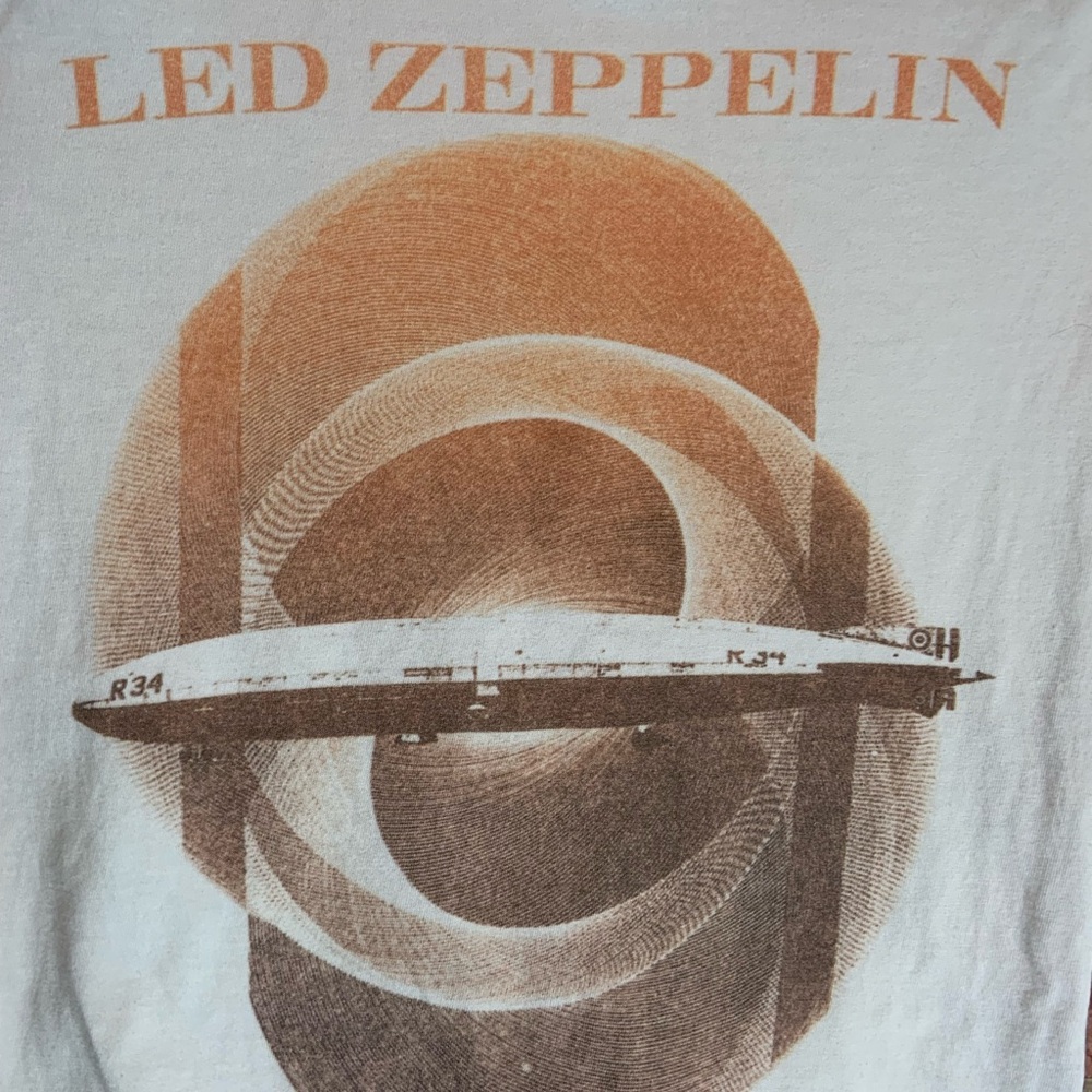 Led Zeppelin Small Ladies White Graphic Preowned T-Sh… - Gem